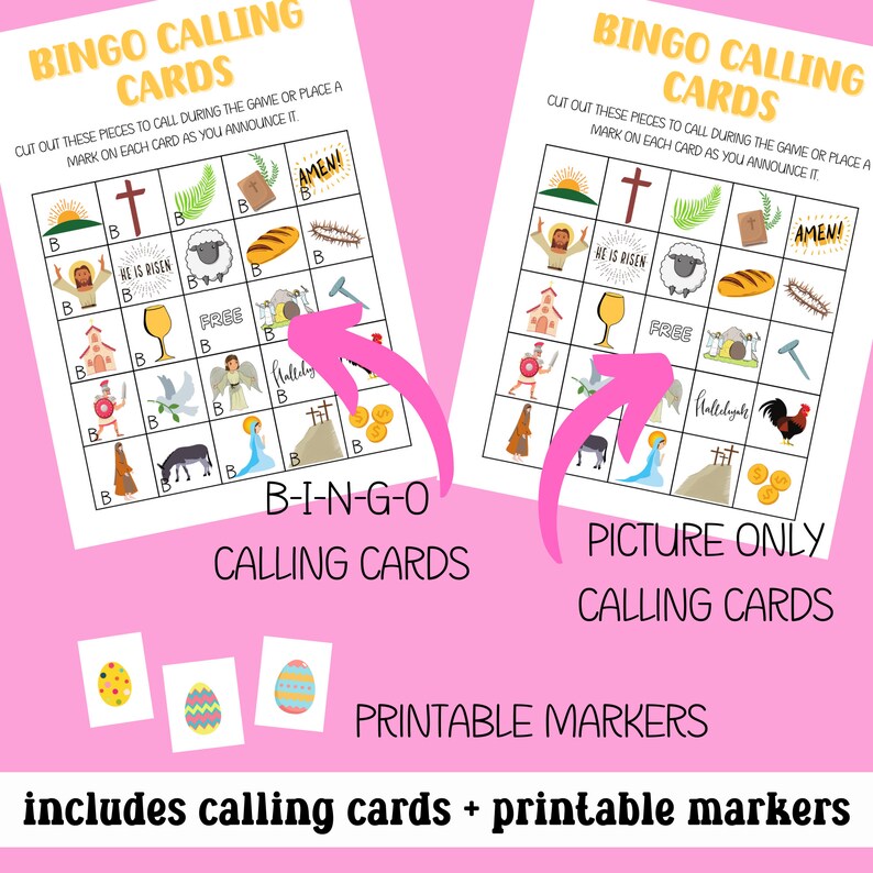 Easter Bingo Game for Kids Resurrection Bingo Religious Bingo Printable ...