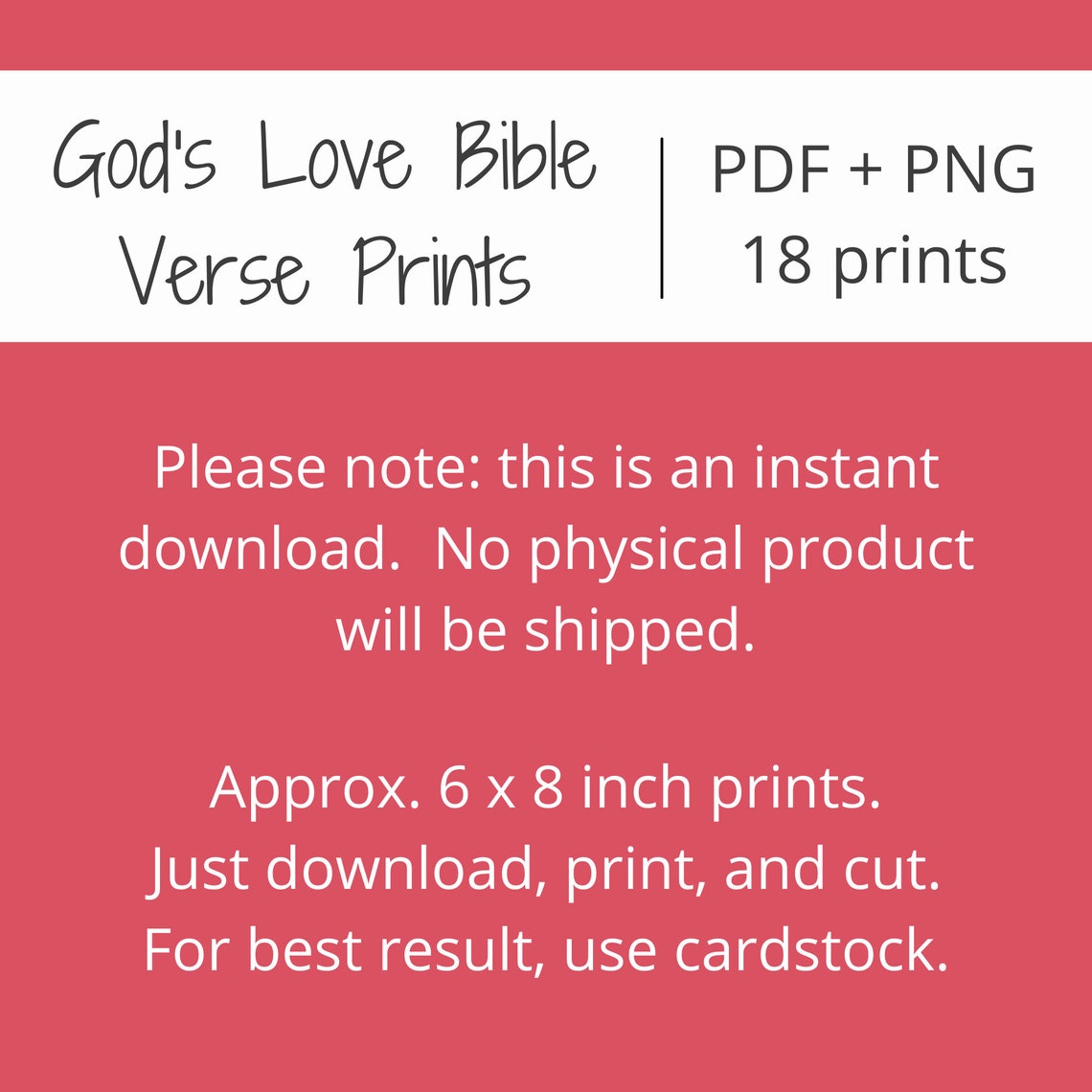 God's Love Bible Verse Prints Printable Scripture Art Nursery Prints ...