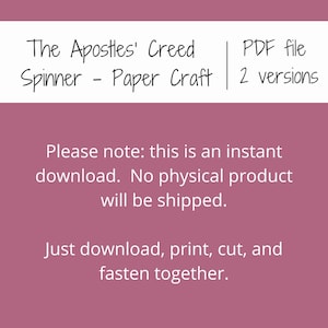 The Apostles' Creed Paper Craft | Sunday School Activity | Christian ...