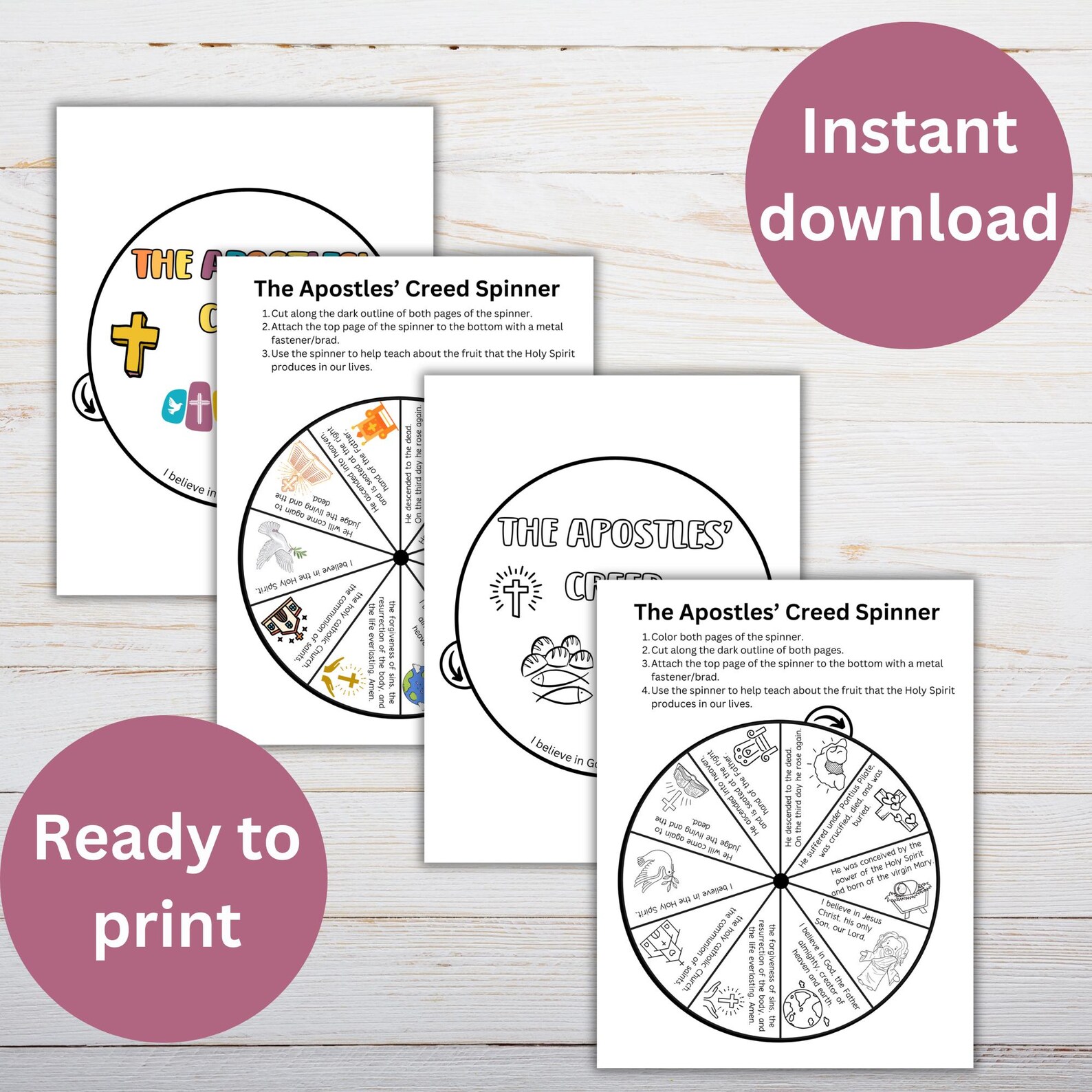 The Apostles' Creed Paper Craft | Sunday School Activity | Christian ...