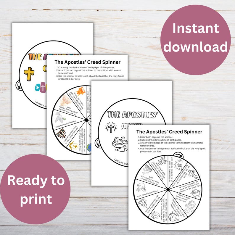 The Apostles' Creed Paper Craft | Sunday School Activity | Christian ...