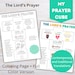 Printable Lords Prayer Cube | Christian Coloring Page | Teach Kids to ...