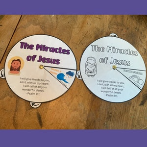 Miracles of Jesus Bible Craft | Sunday School Story Spinner | Bible ...