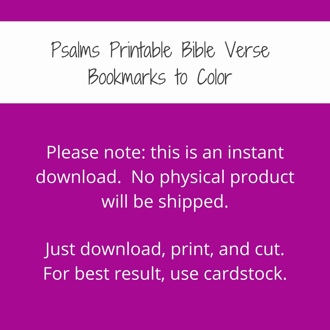 Psalms Bookmarks to Color Bible Verse Coloring Page DIY Bookmarks ...