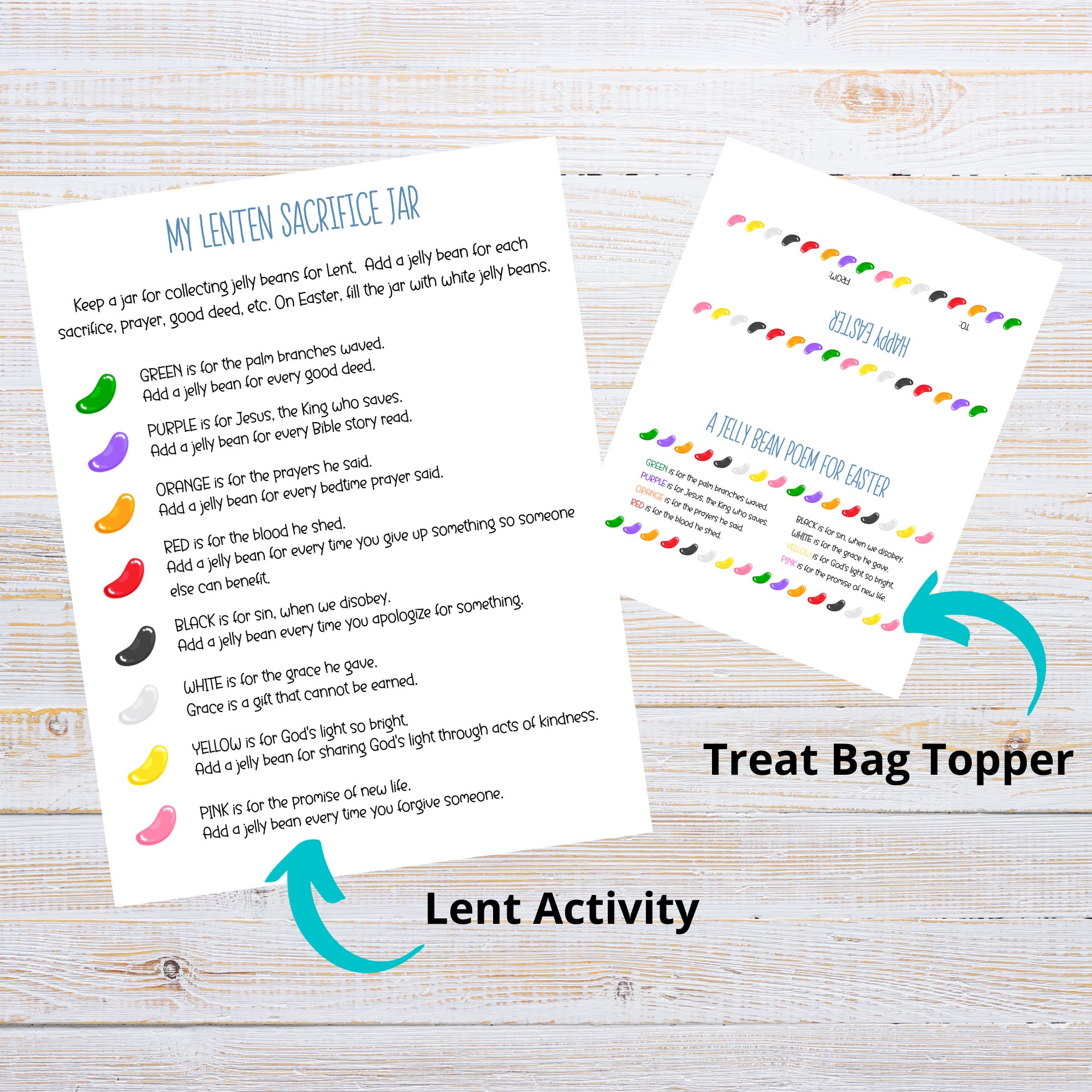 Jelly Bean Prayer Lent and Easter Printables | Jelly Bean Prayer Treat ...