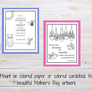 Religious Mothers Day Cards to Color | Mothers Day Postcards | Mothers ...