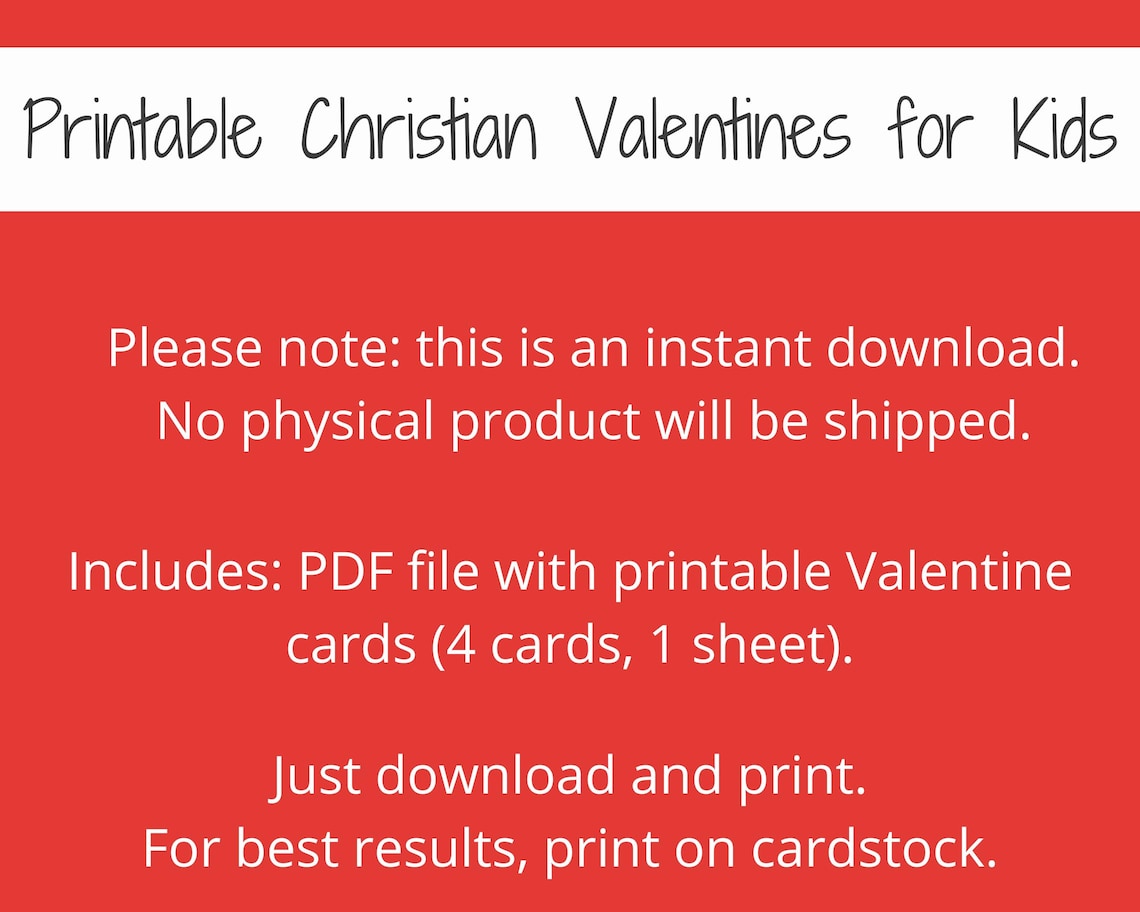 Christian Valentines for Kids | Printable Valentine Cards | Bible Verse ...