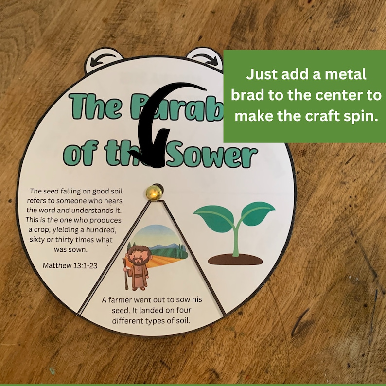 Parable of the Sower Bible Craft for Kids | Parable of the Seeds ...