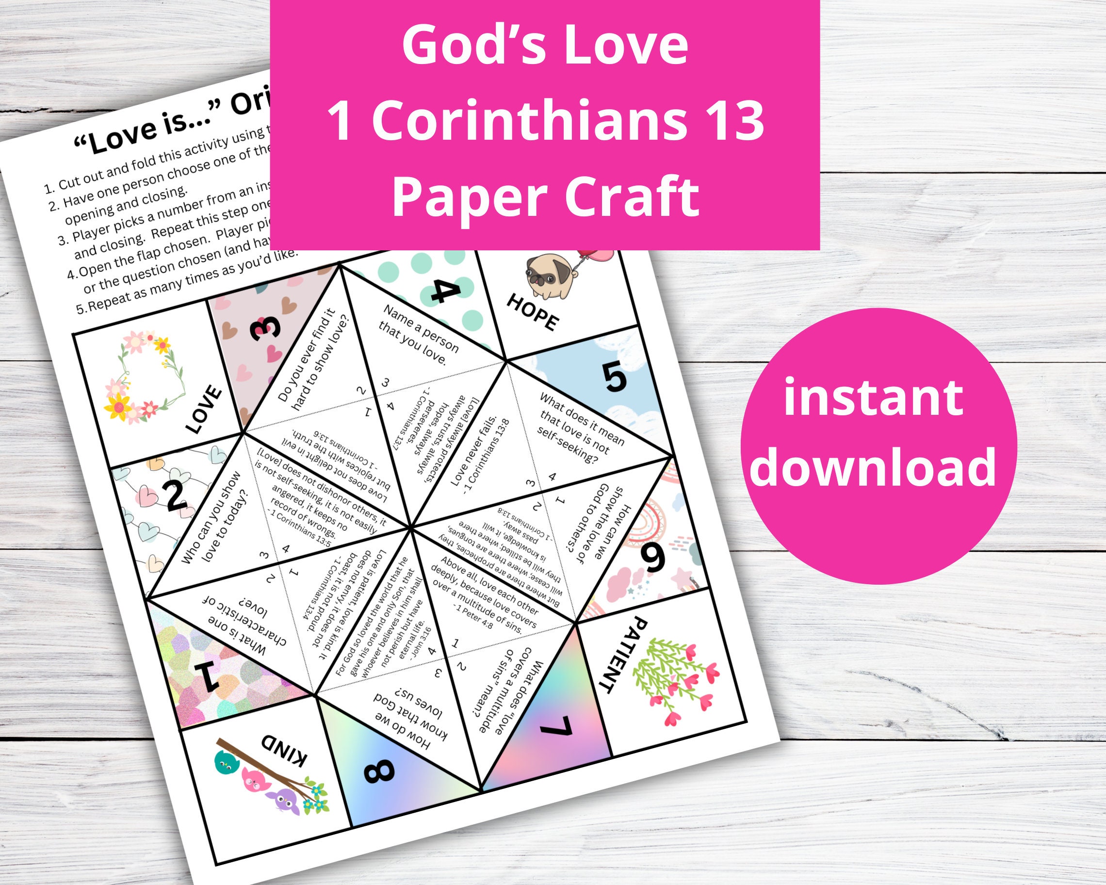 Love is Patient Bible Story Activity | Valentines Day Bible Craft | 1 ...