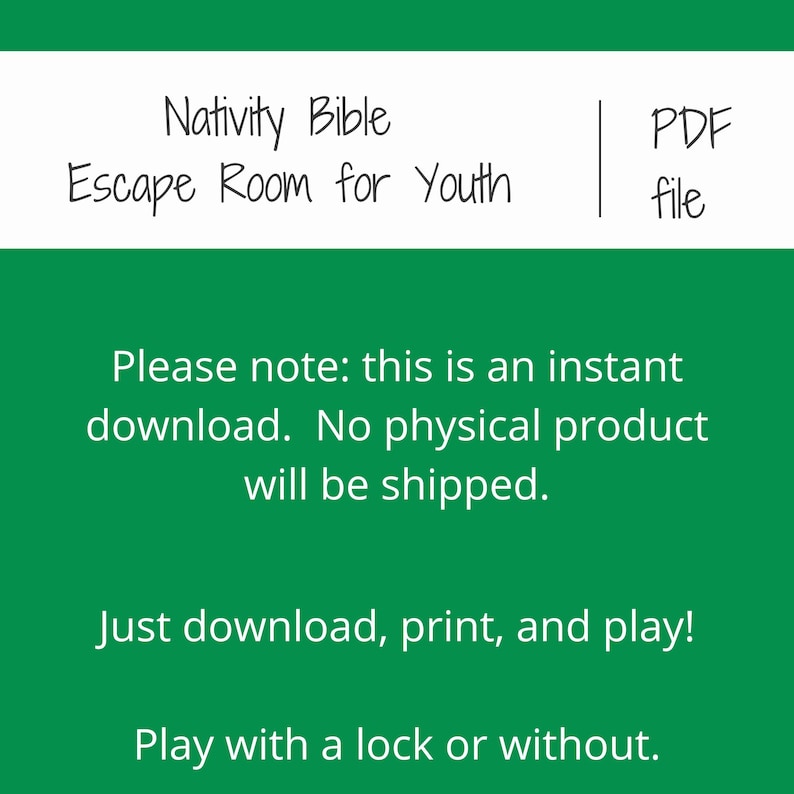 Christmas Escape Room | Nativity Bible Escape Room | Epiphany Escape ...