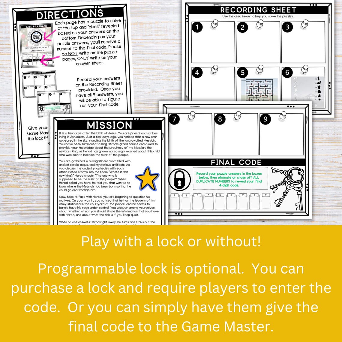 Printable Christmas Escape Room for Kids | Nativity Christmas Escape ...