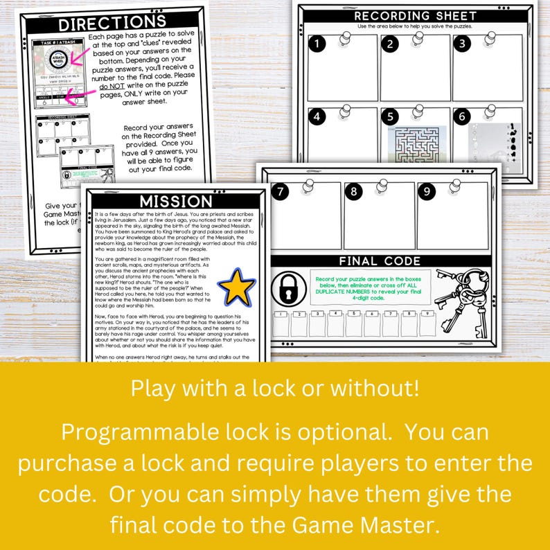 Printable Christmas Escape Room for Kids | Nativity Christmas Escape ...