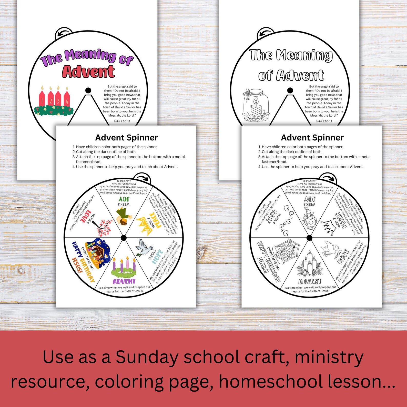 Advent Coloring Wheel | Christmas Lesson for Advent | Printable Sunday ...