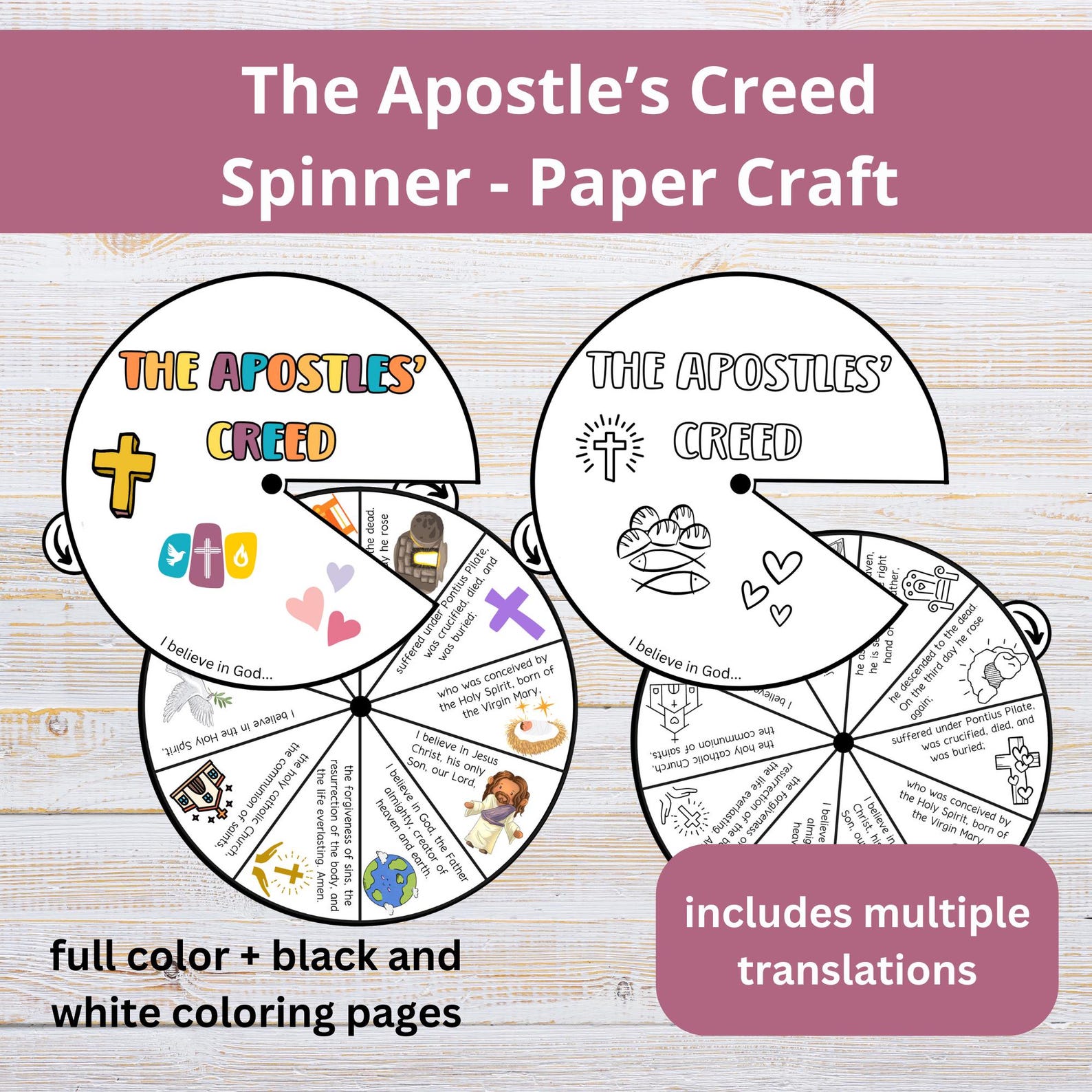 The Apostles' Creed Paper Craft | Sunday School Activity | Christian ...