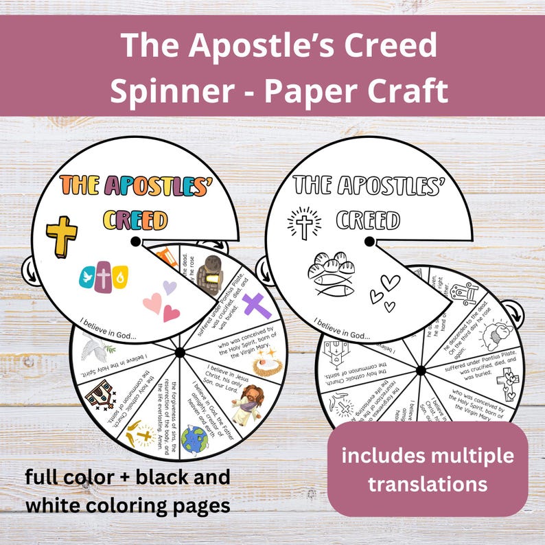 The Apostles' Creed Paper Craft | Sunday School Activity | Christian ...