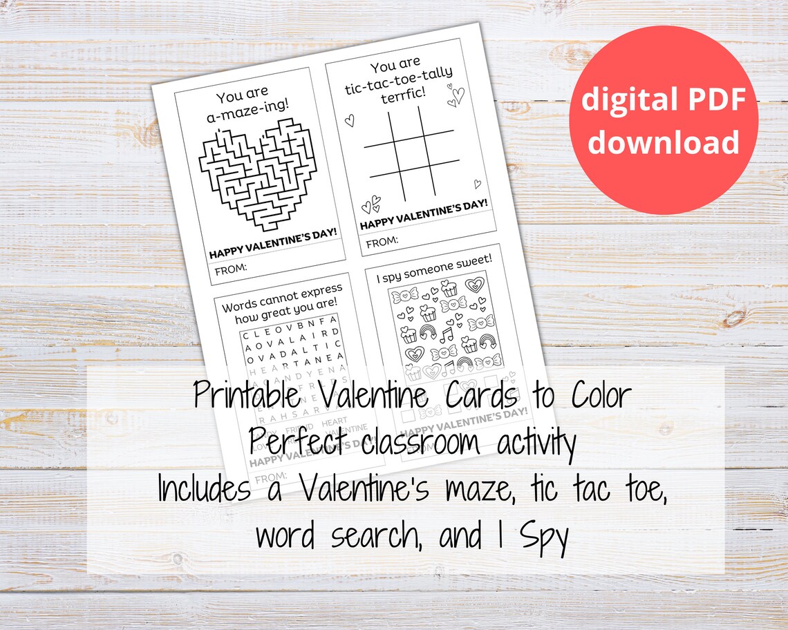 Printable Valentines for Kids | Valentines Activity Printable ...