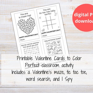 Printable Valentines for Kids | Valentines Activity Printable ...
