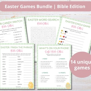Bible Easter Games Bundle | Christian Easter Games for Kids and Adults ...