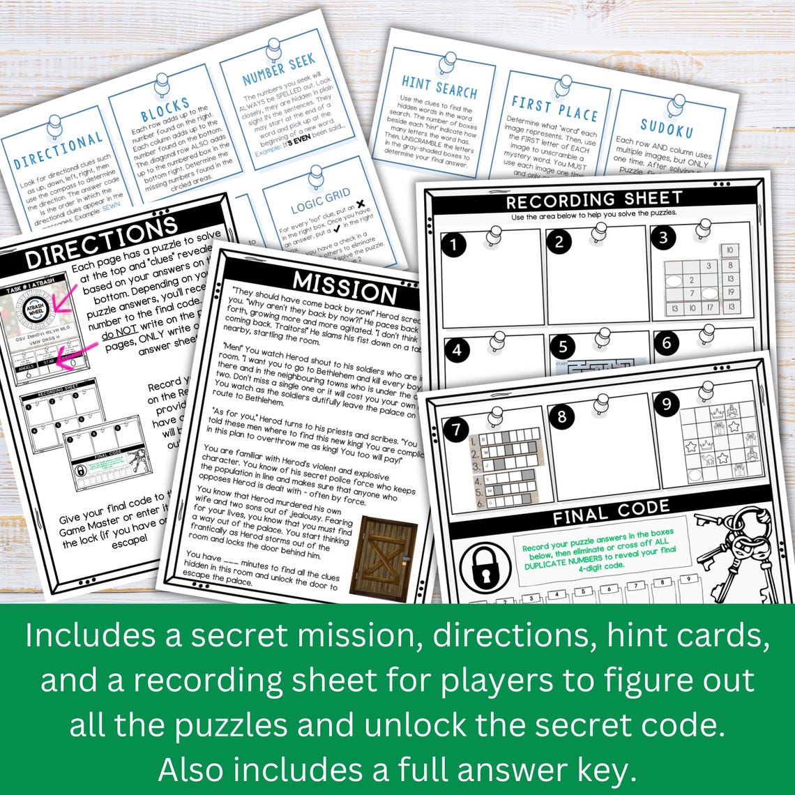 Christmas Escape Room | Nativity Bible Escape Room | Epiphany Escape ...