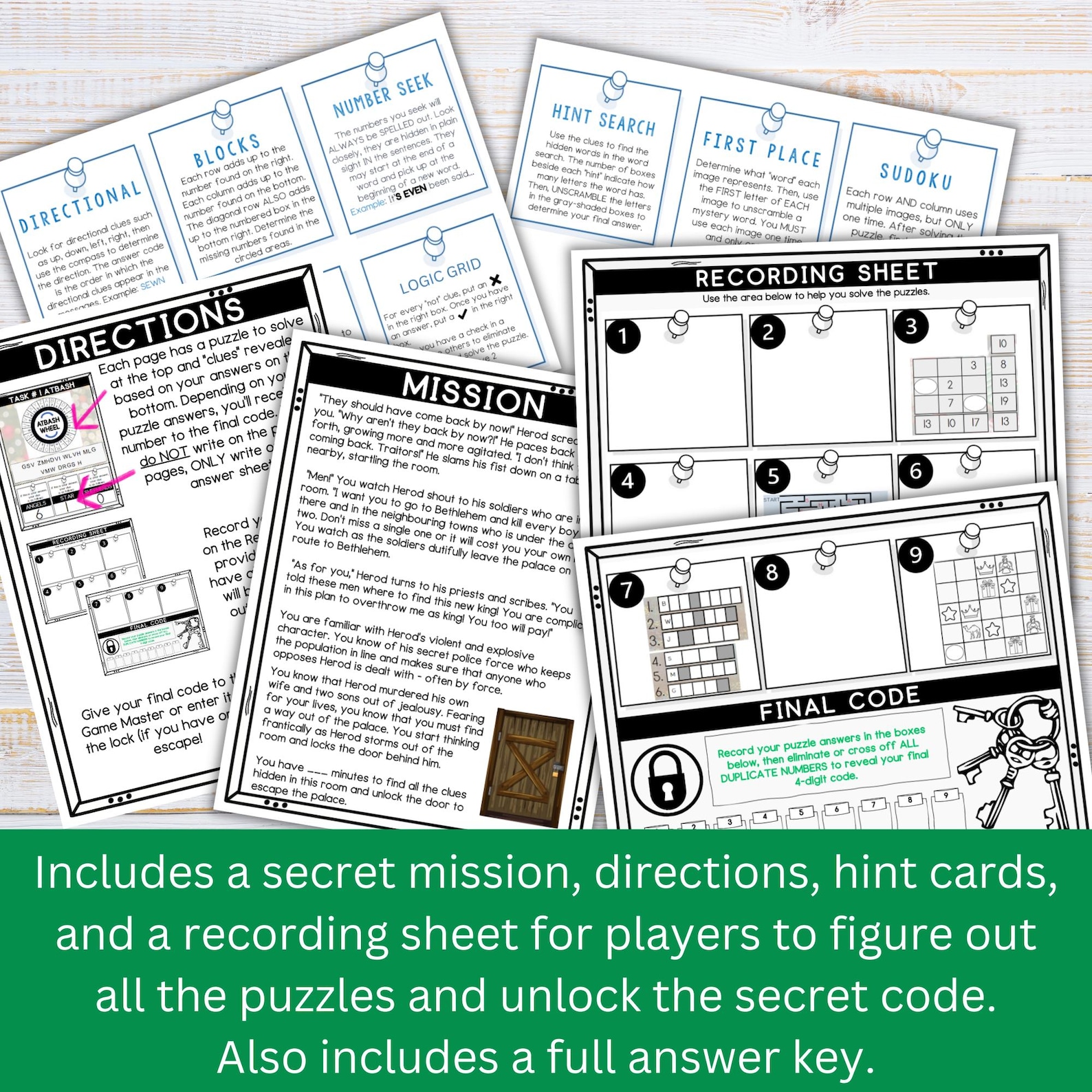 Christmas Escape Room | Nativity Bible Escape Room | Epiphany Escape ...