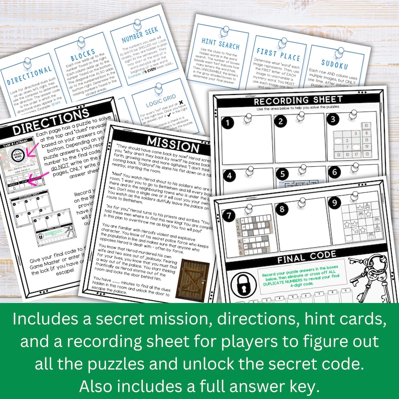 Christmas Escape Room | Nativity Bible Escape Room | Epiphany Escape ...