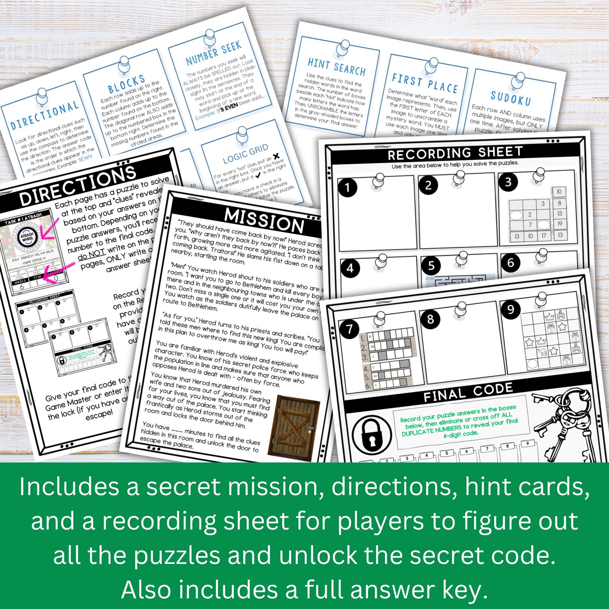 Christmas Escape Room | Nativity Bible Escape Room | Epiphany Escape ...