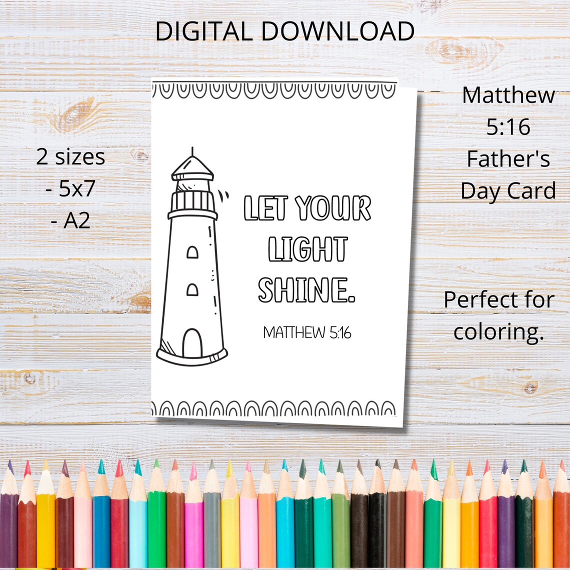 Bible Verse Father's Day Cards to Color Printable Father's Day Cards ...