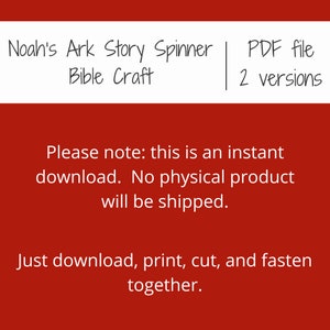Noah's Ark Printable Bible Craft | Story Spinner | Noah's Ark Coloring ...