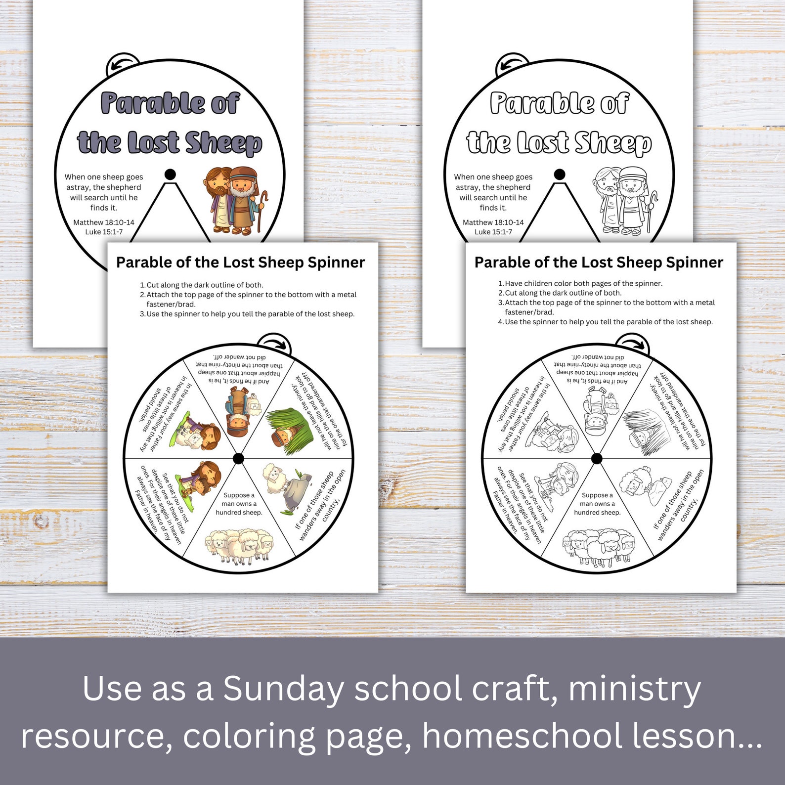 Parable of the Lost Sheep | Bible Activity | Sunday School Craft ...