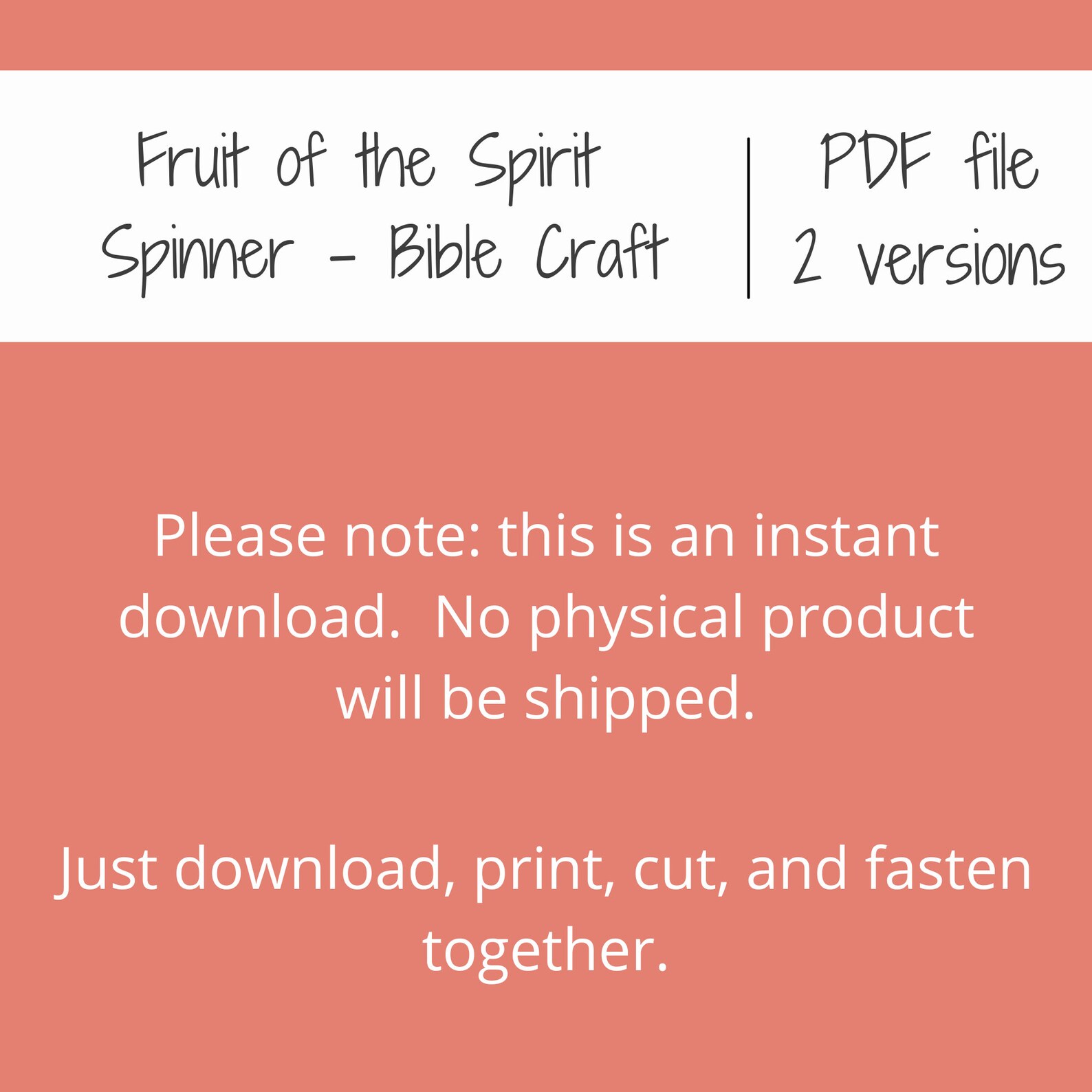 Fruit of the Spirit Bible Craft for Kids Sunday School Craft Galatians ...