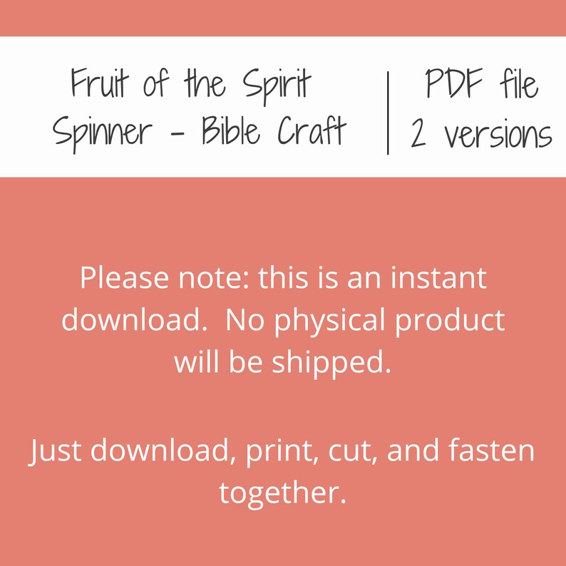 Fruit of the Spirit Bible Craft for Kids Sunday School Craft Galatians ...