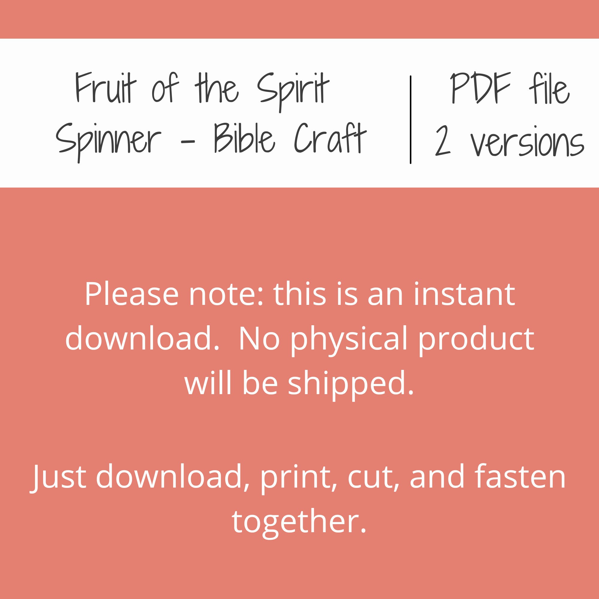 Fruit of the Spirit Bible Craft for Kids Sunday School Craft Galatians ...