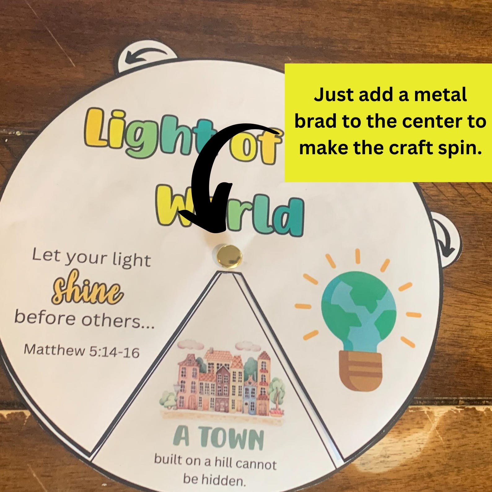 Light of the World Craft | Sermon on the Mount Story Spinner | Bible ...