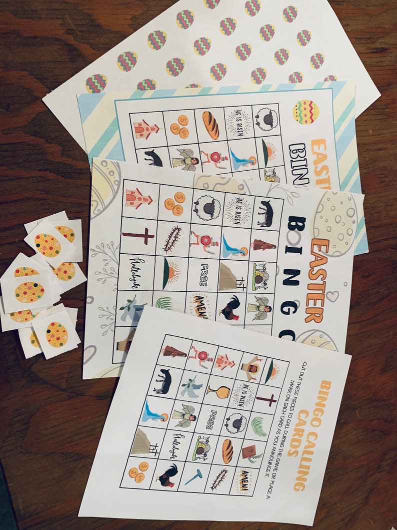 Easter Bingo Game for Kids Resurrection Bingo Religious Bingo Printable ...
