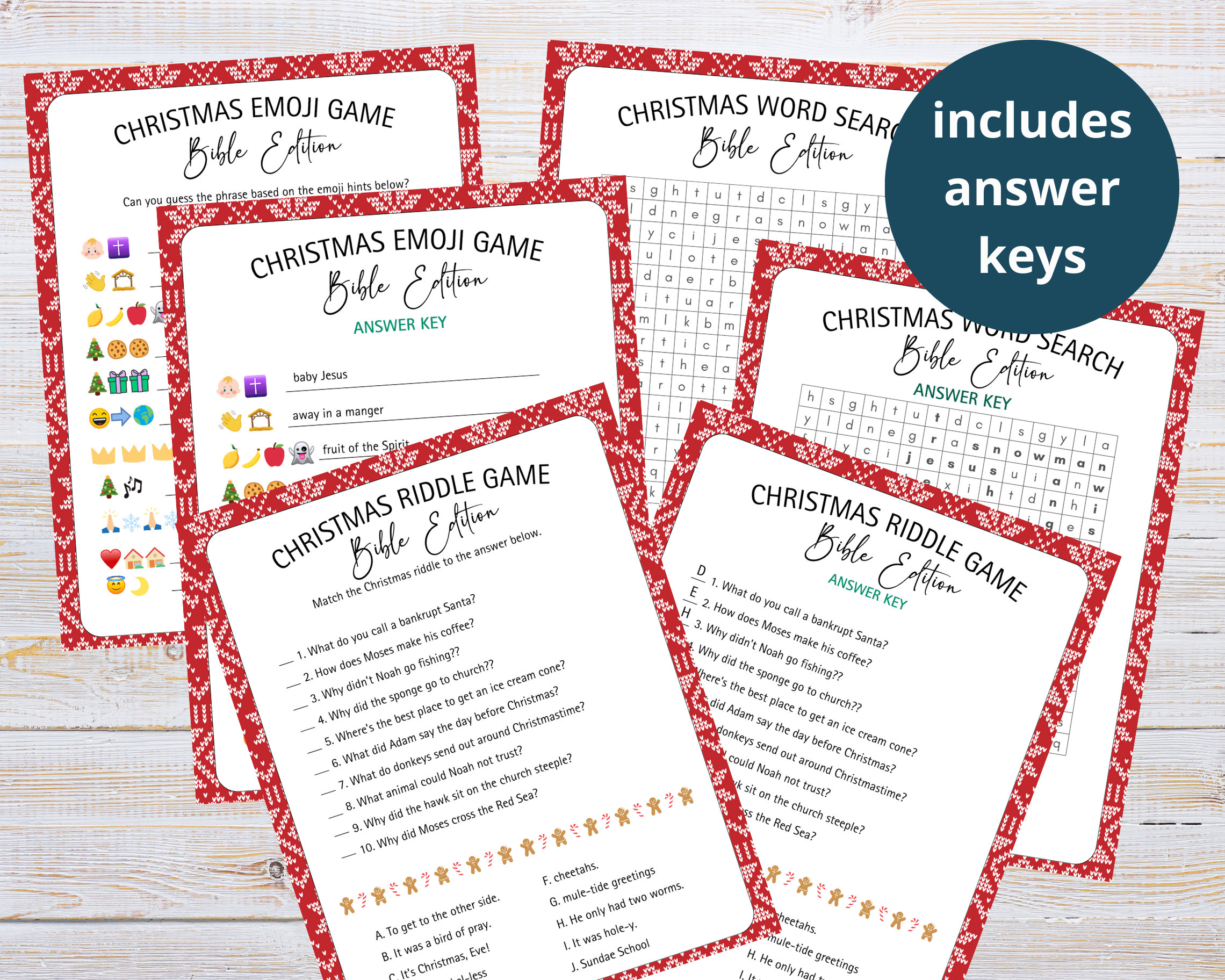 Christmas Game Bundle Printable | Nativity Christmas Games | Christmas ...
