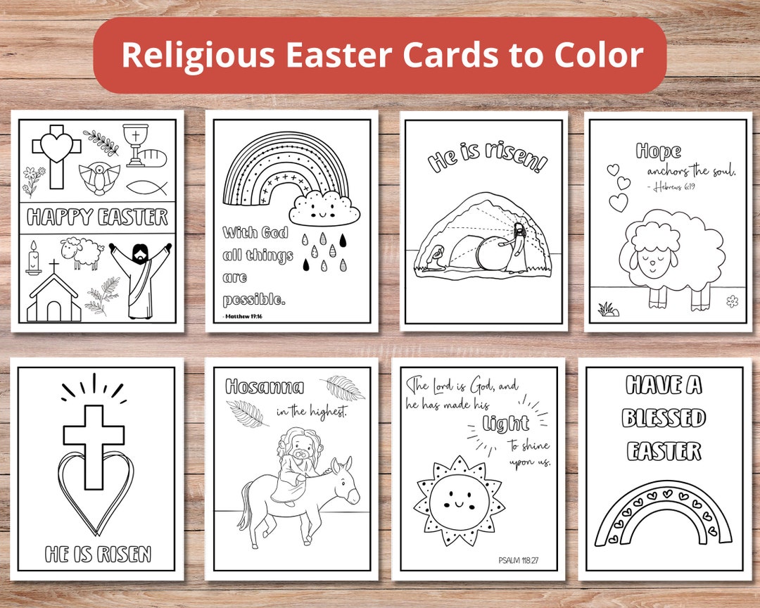 Printable Easter Cards to Color | Religious Easter Cards | Christian ...