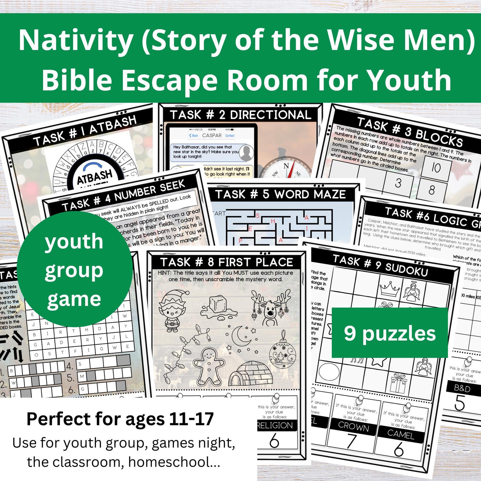 Christmas Escape Room | Nativity Bible Escape Room | Epiphany Escape ...