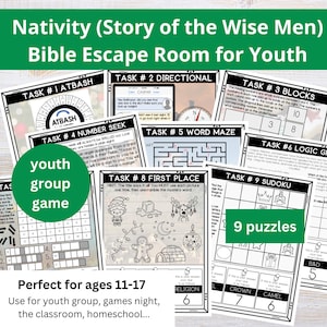 Christmas Escape Room | Nativity Bible Escape Room | Epiphany Escape ...