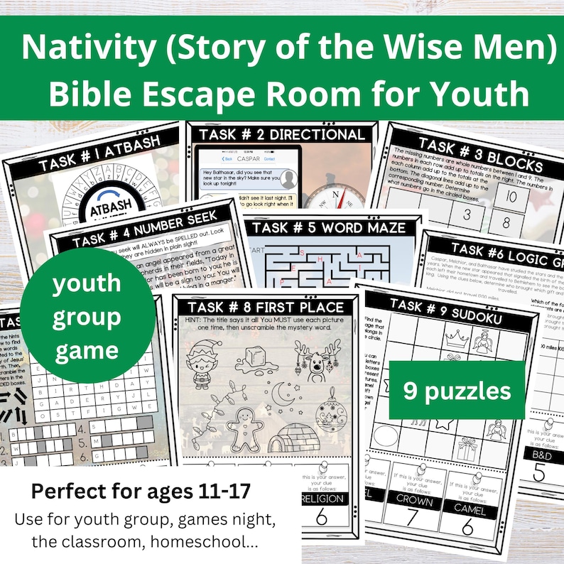 Christmas Escape Room | Nativity Bible Escape Room | Epiphany Escape ...