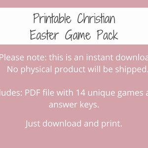 Bible Easter Games Bundle | Christian Easter Games for Kids and Adults ...