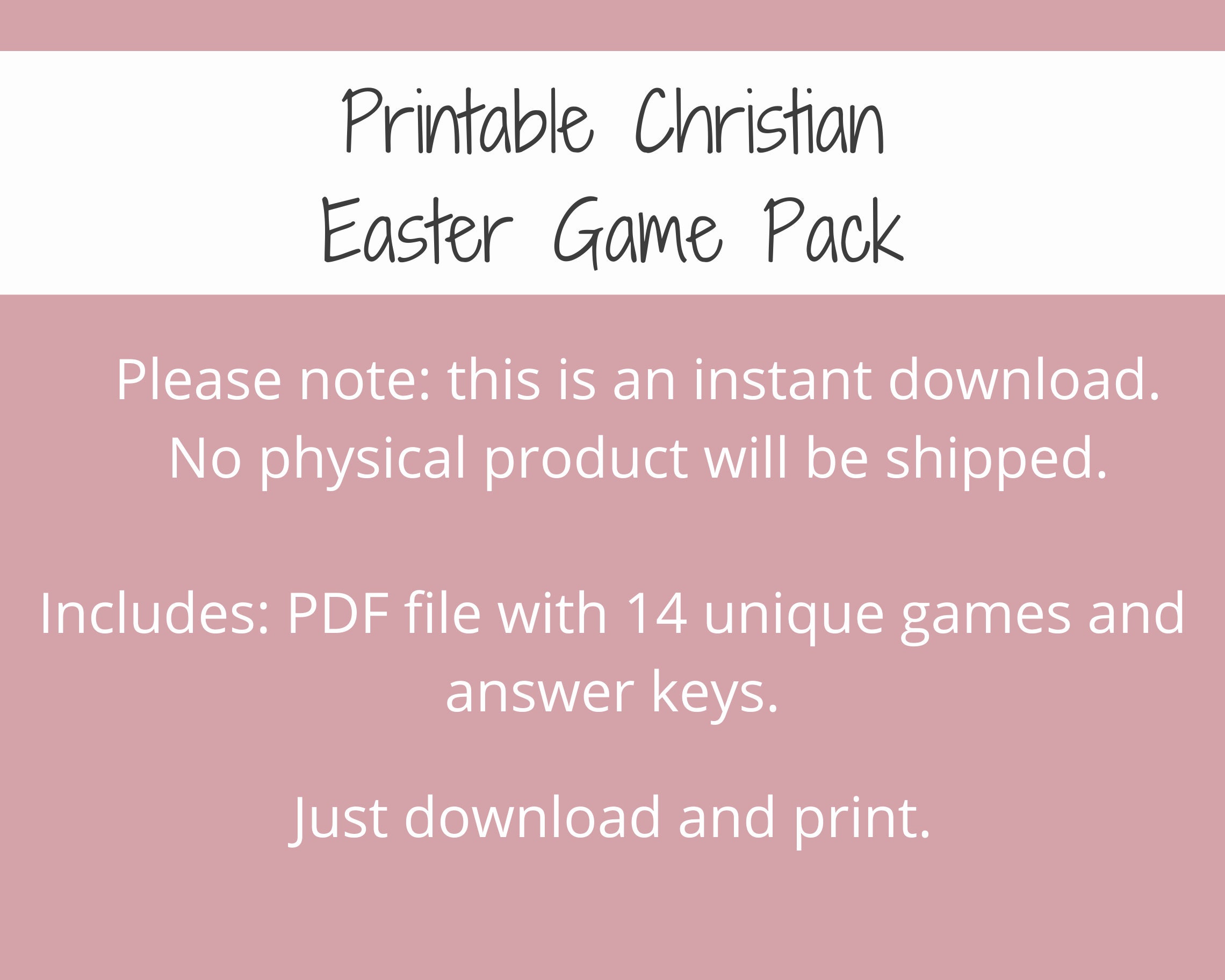 Bible Easter Games Bundle | Christian Easter Games for Kids and Adults ...