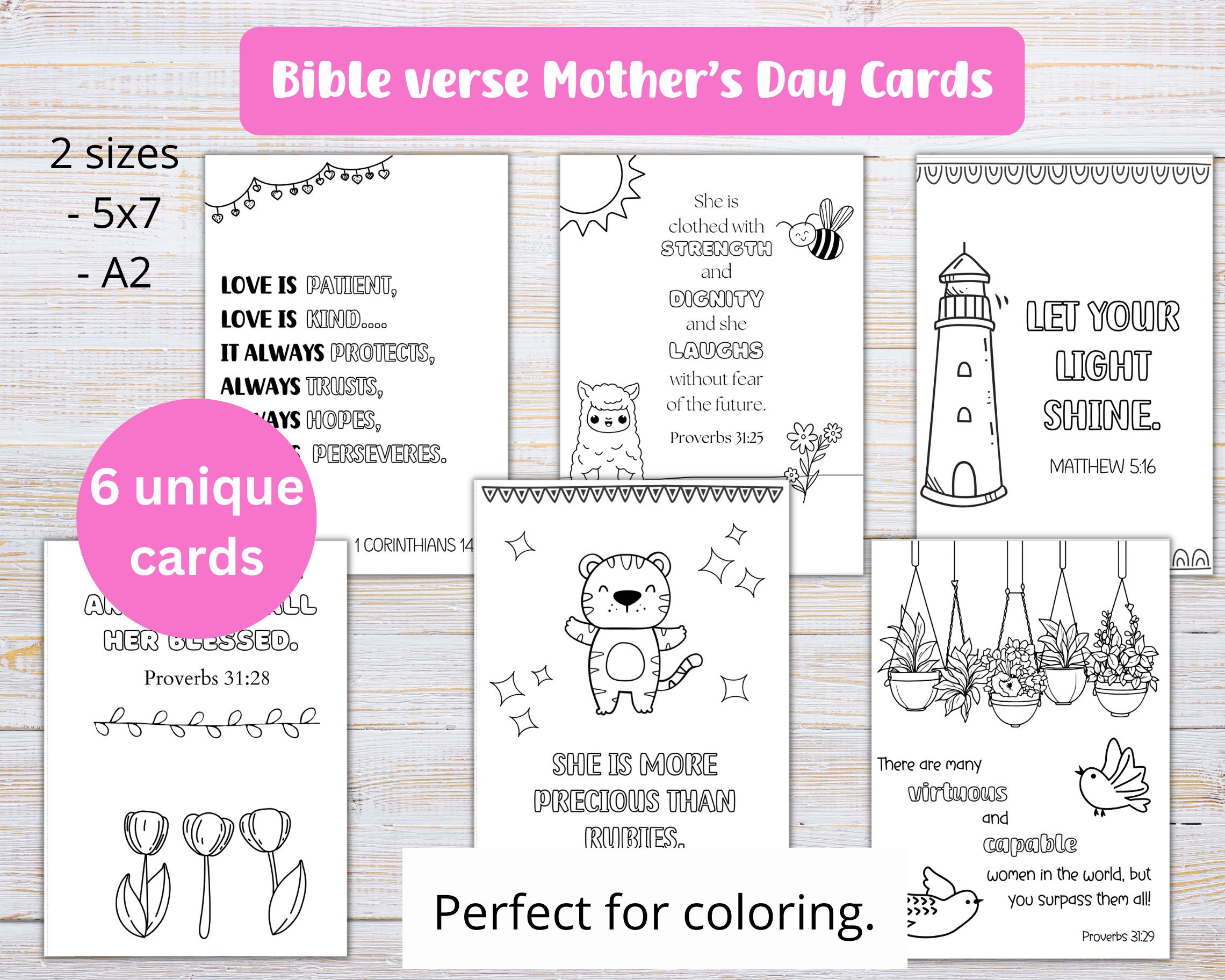 Bible Verse Mother's Day Cards | Mother's Day Cards to Color ...