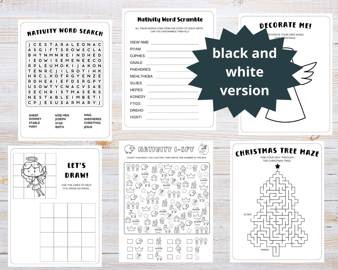 Nativity Christmas Activity Pages | Christian Christmas Activites ...