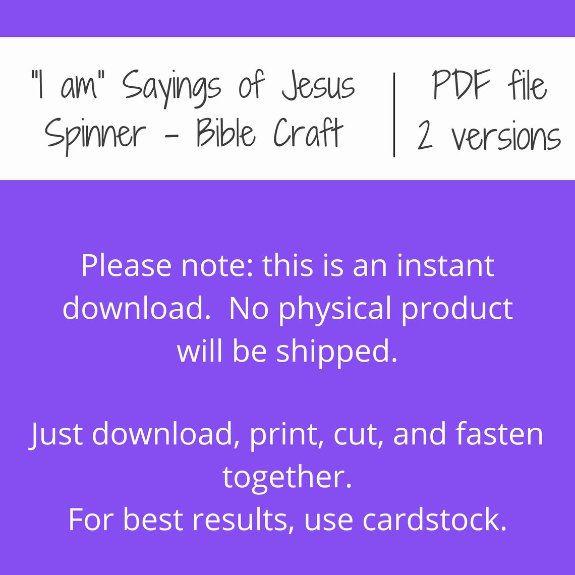 I Am Sayings of Jesus Bible Craft | "i Am" Statements of Christ ...