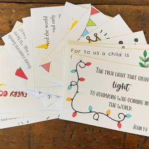 Christmas Bible Verse Note Cards | Printable Scripture Cards for Kids ...