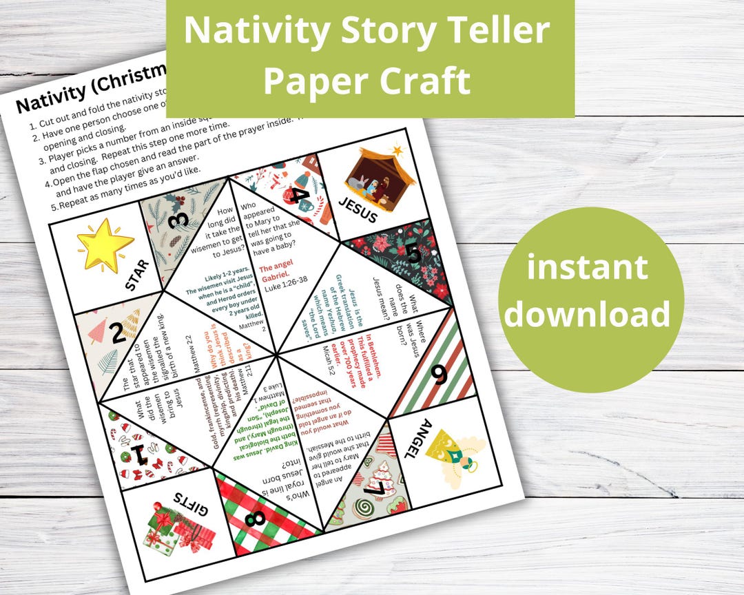 Birth of Jesus Bible Story Activity | Jesus is Born | Sunday School ...