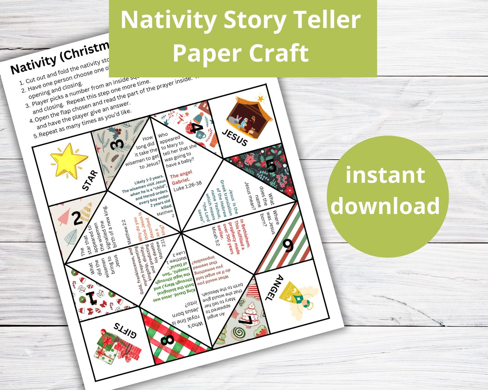 Birth of Jesus Bible Story Activity | Jesus is Born | Sunday School ...