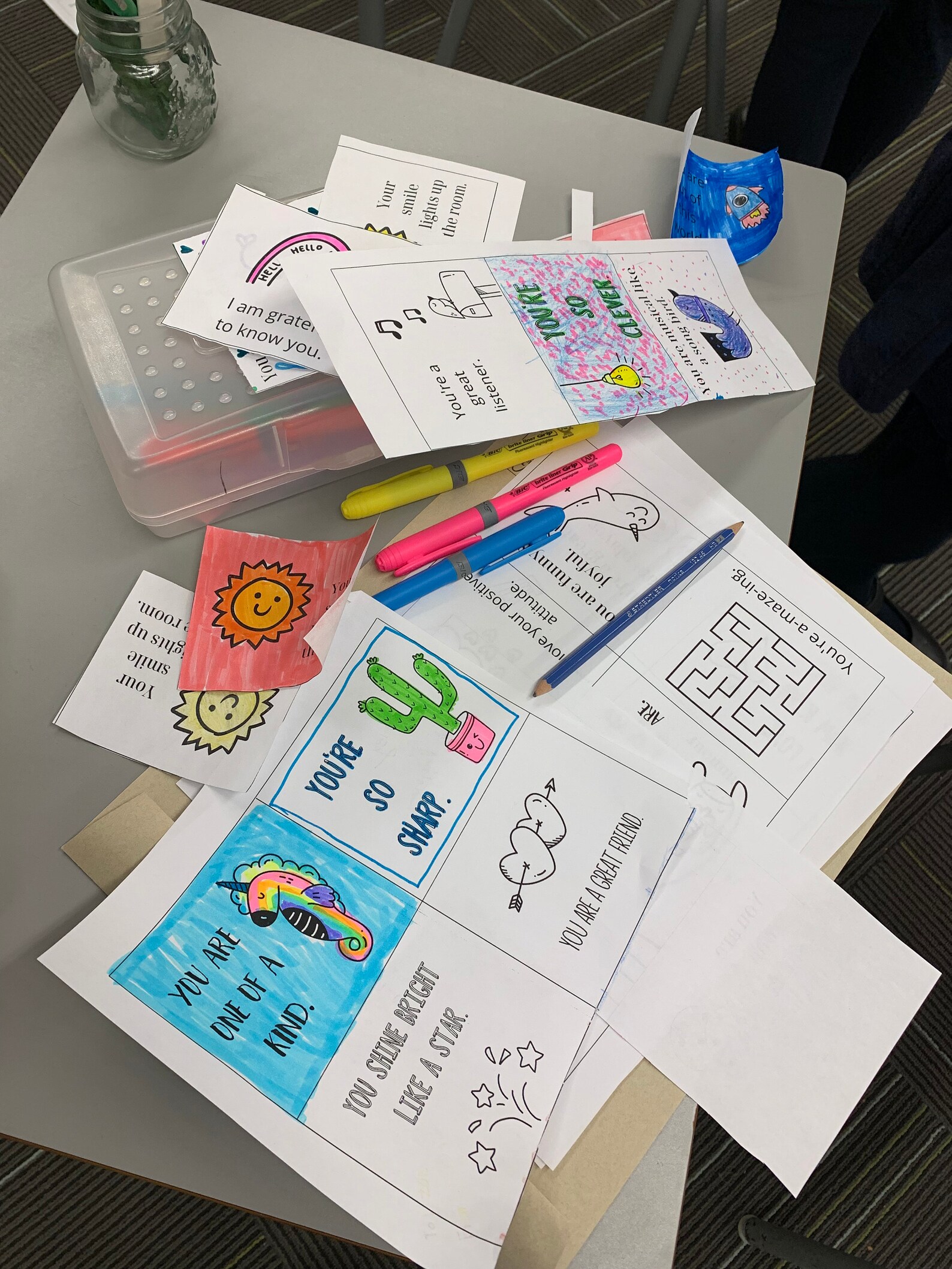 Compliment Cards Kindness Cards to Color Printable Positivity Cards ...