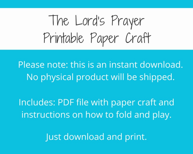 The Lord's Prayer Paper Craft | Lords Prayer Sunday School Activity ...