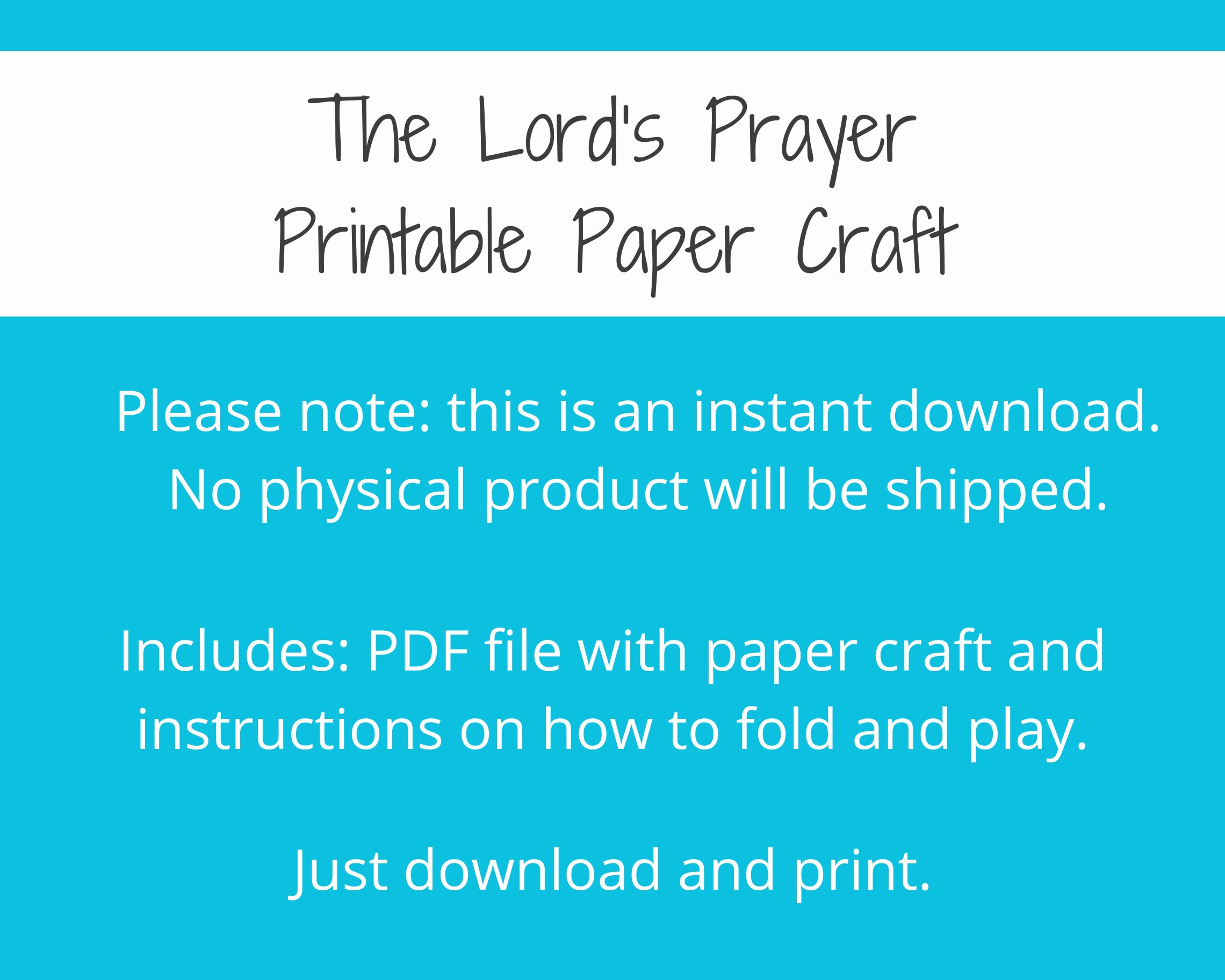 The Lord's Prayer Paper Craft | Sunday School Activity | Bible Craft ...